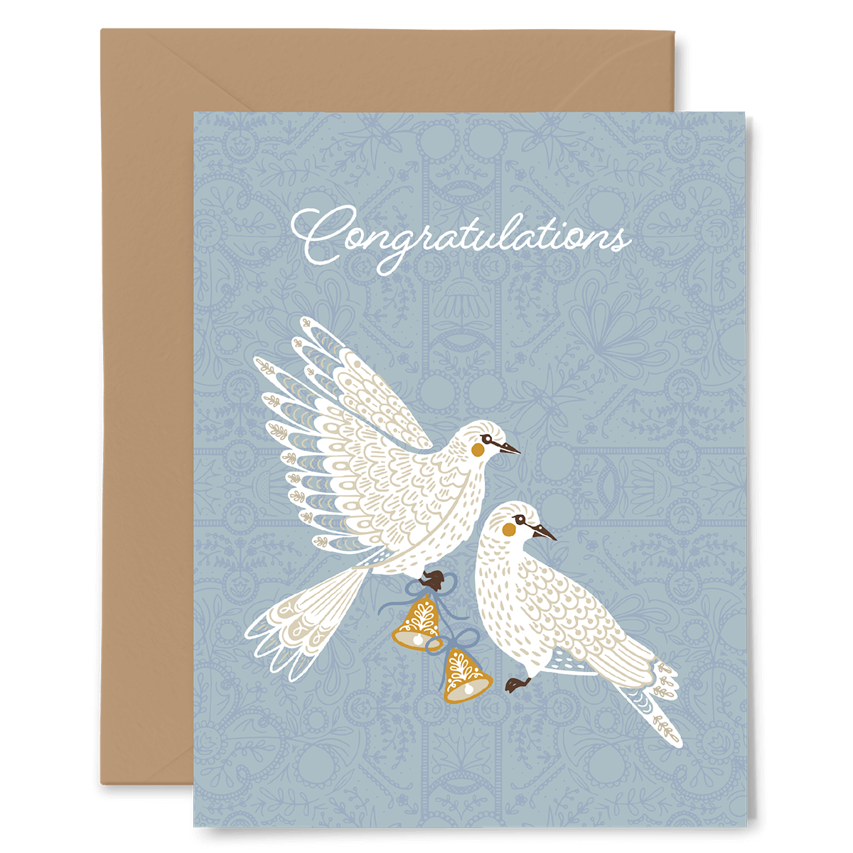 Doves Wedding Card | Hand-Illustrated – Gingiber