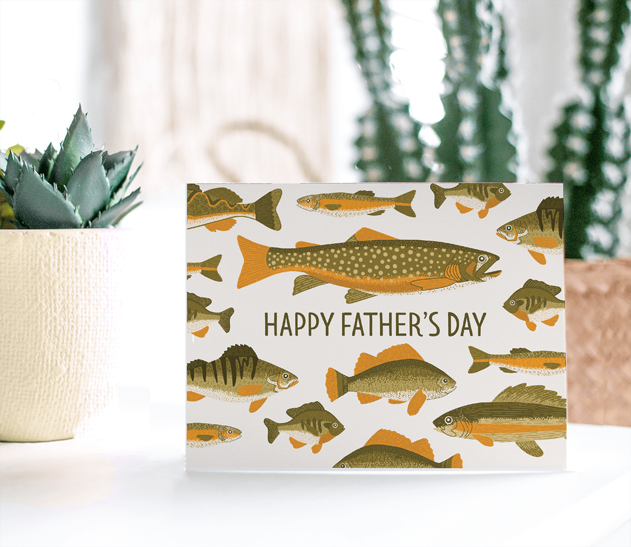 Fish Father's Day Card | Hand-Illustrated – Gingiber