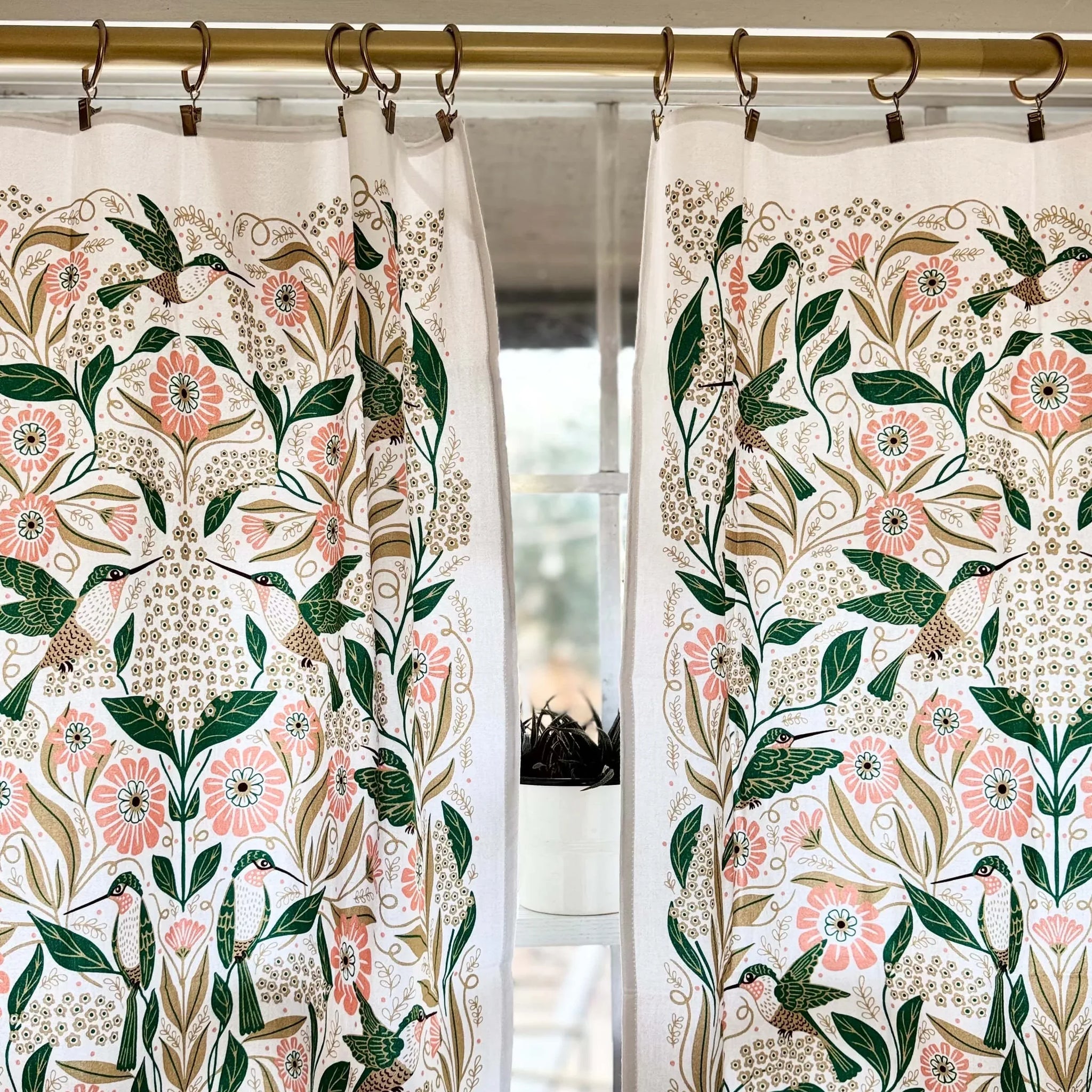 Hummingbird Cafe Curtains - set of 2 – Gingiber
