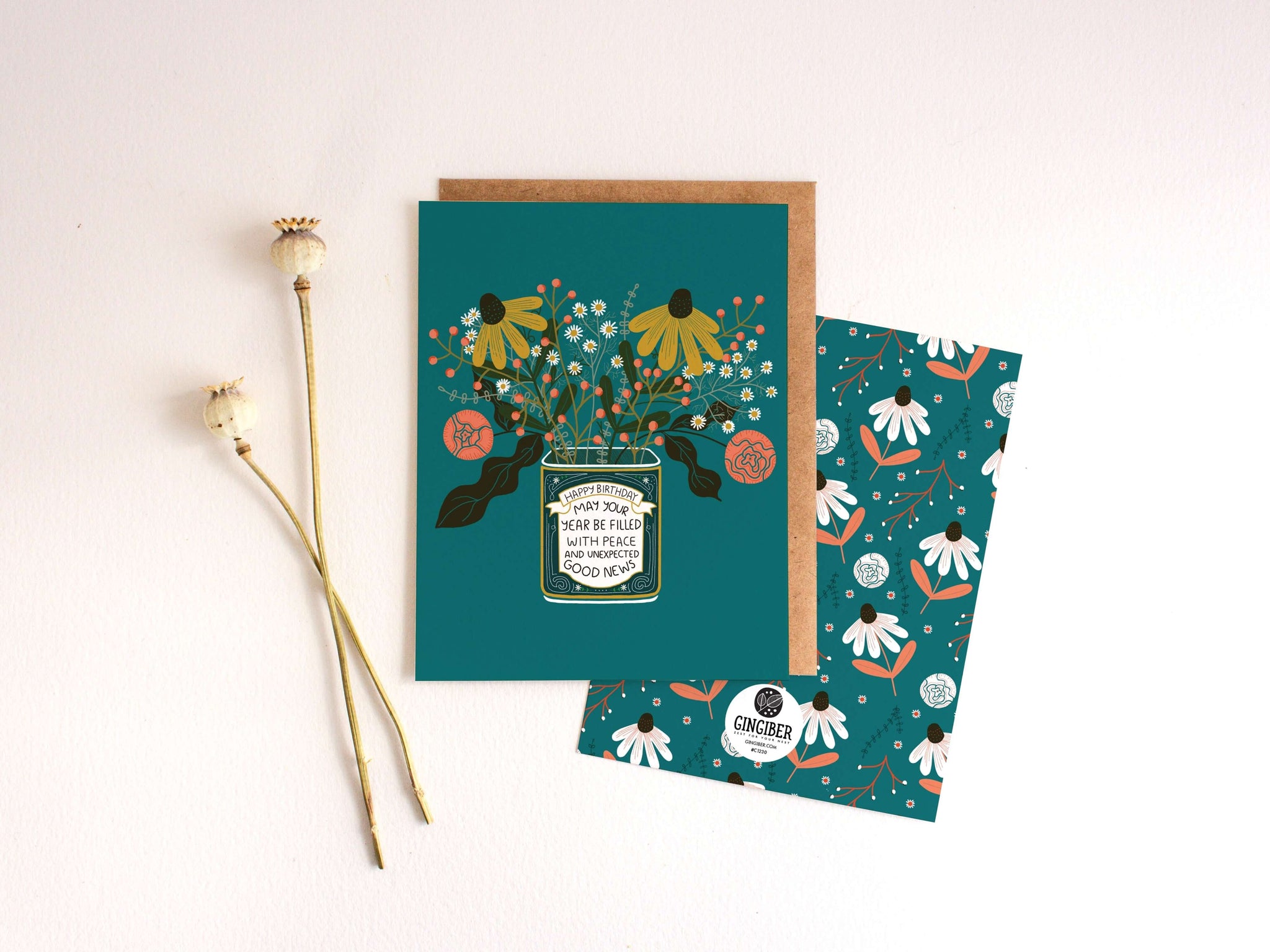 Birthday Flower Tin Card – Gingiber