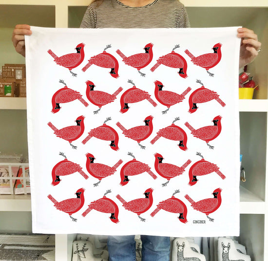 Cardinal Tea Towel– Oversized, Absorbent, 100% Cotton – Gingiber